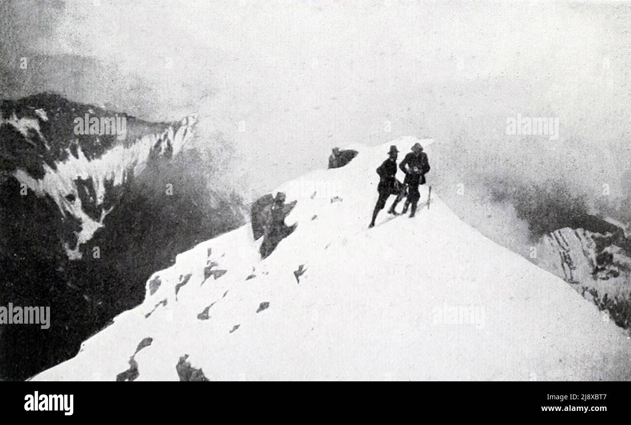 The North Gable of the South Tower / Mount Goodsir ca. 1907 Stock Photo ...