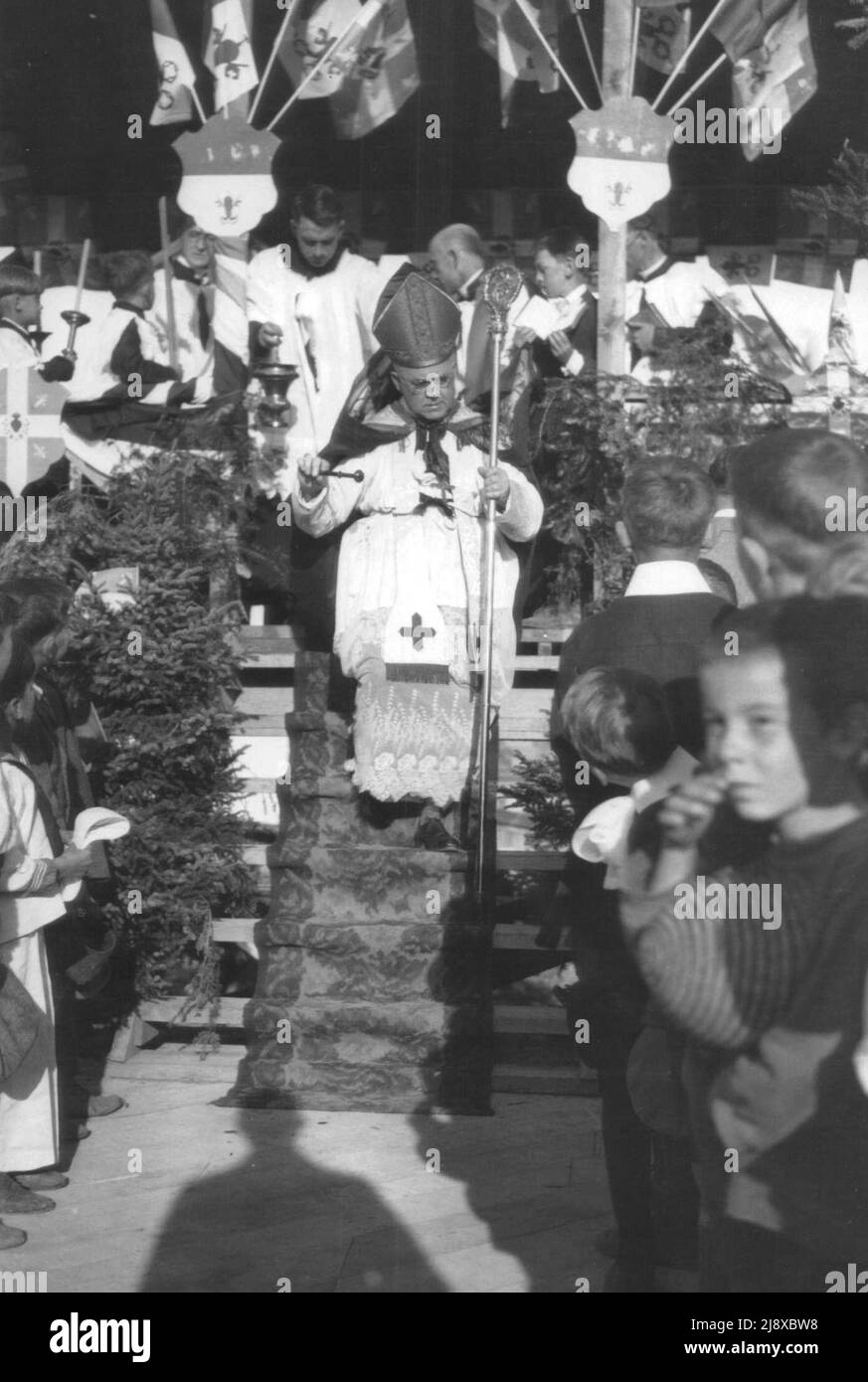 Ceremony for the blessing of the cornerstone of St-Michel Church ...