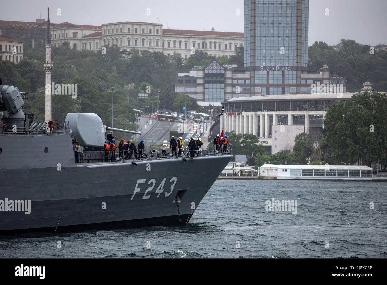 Istanbul, Turkey. 18th May, 2022. Ship personnel and commanders seen on ...