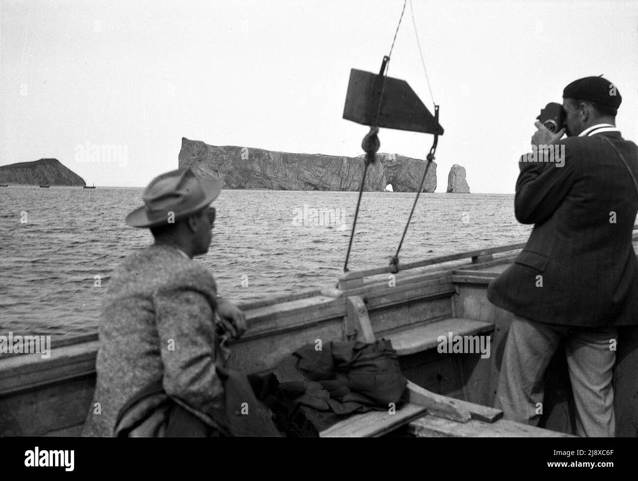Perce - two men in a boat ca. 1947 Stock Photo - Alamy