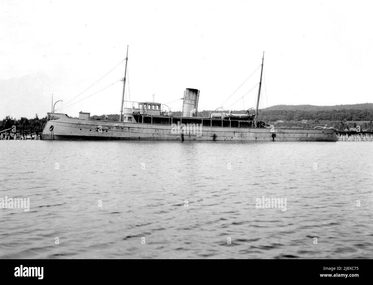 Canadian Government Ship (CGS) Vigilant - Side View ca. 1900 Stock ...