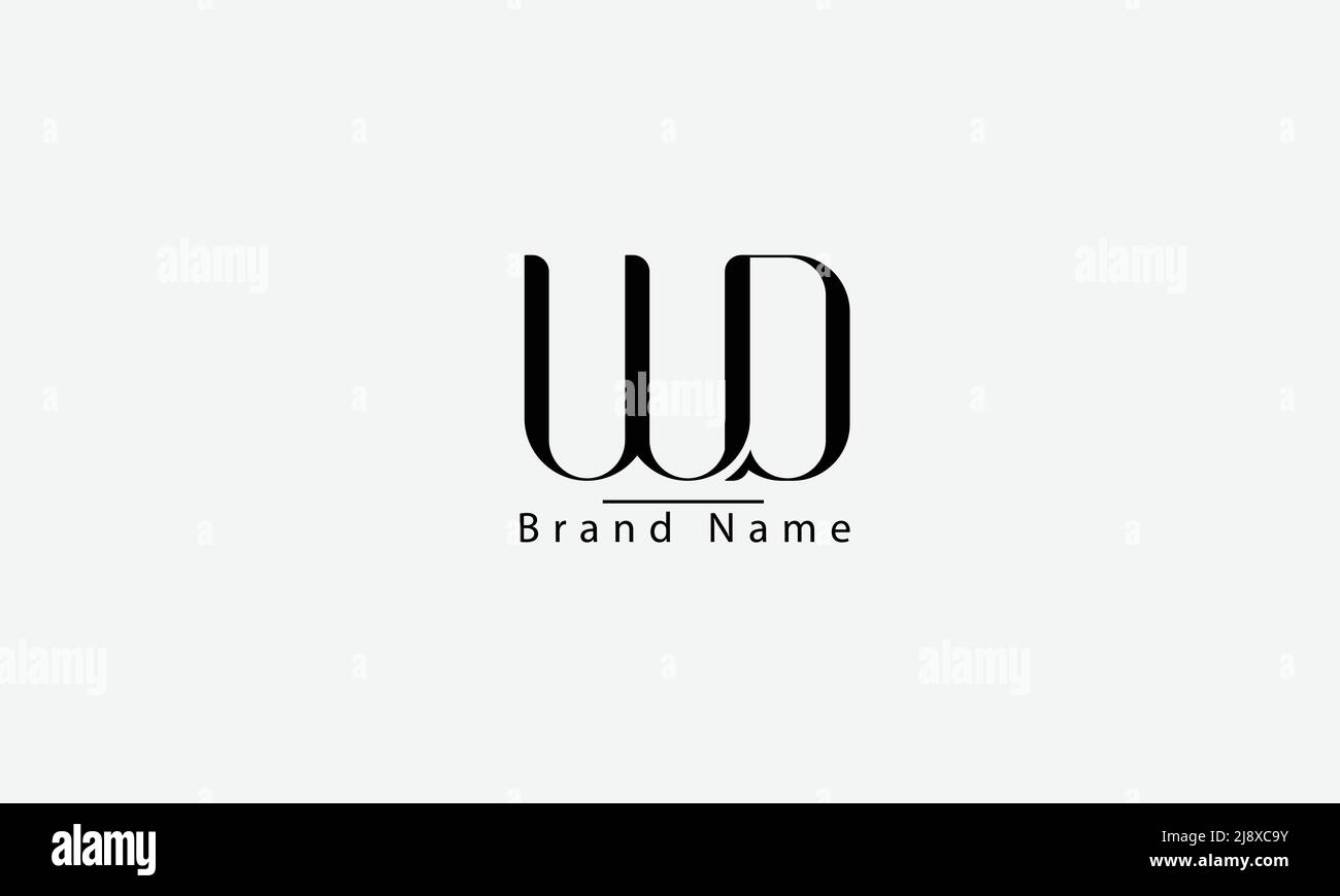 Alphabet letters Initials Monogram logo WD DW W D Stock Vector Image ...