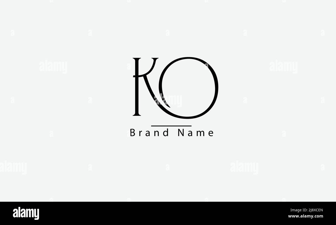 Letter ko vector vectors hi-res stock photography and images - Alamy