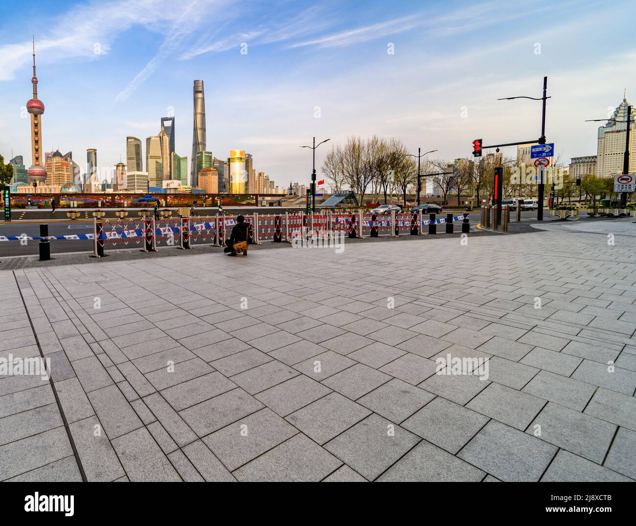 The Bund (Waitan), usually packed with thousands of visitors every day ...