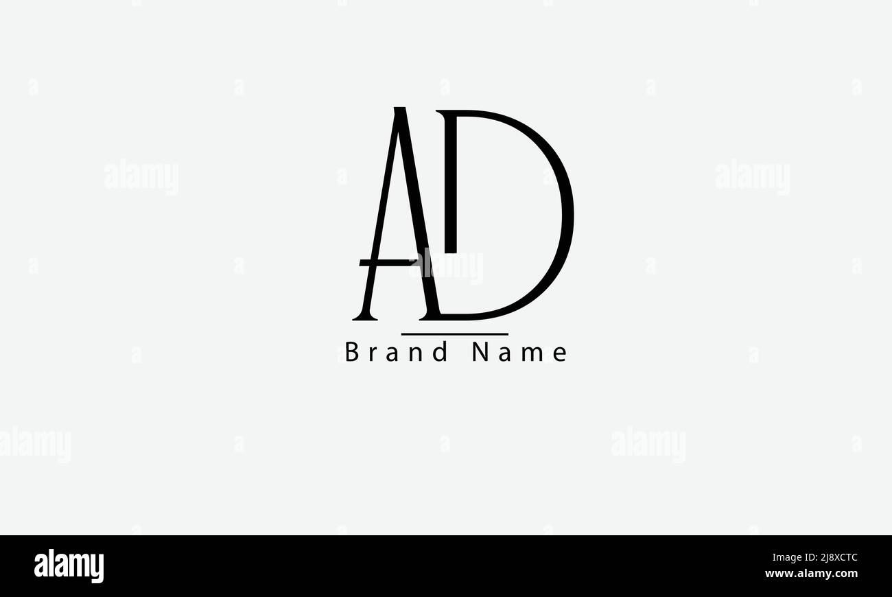 Alphabet letters Initials Monogram logo AD DA A D Stock Vector Image ...