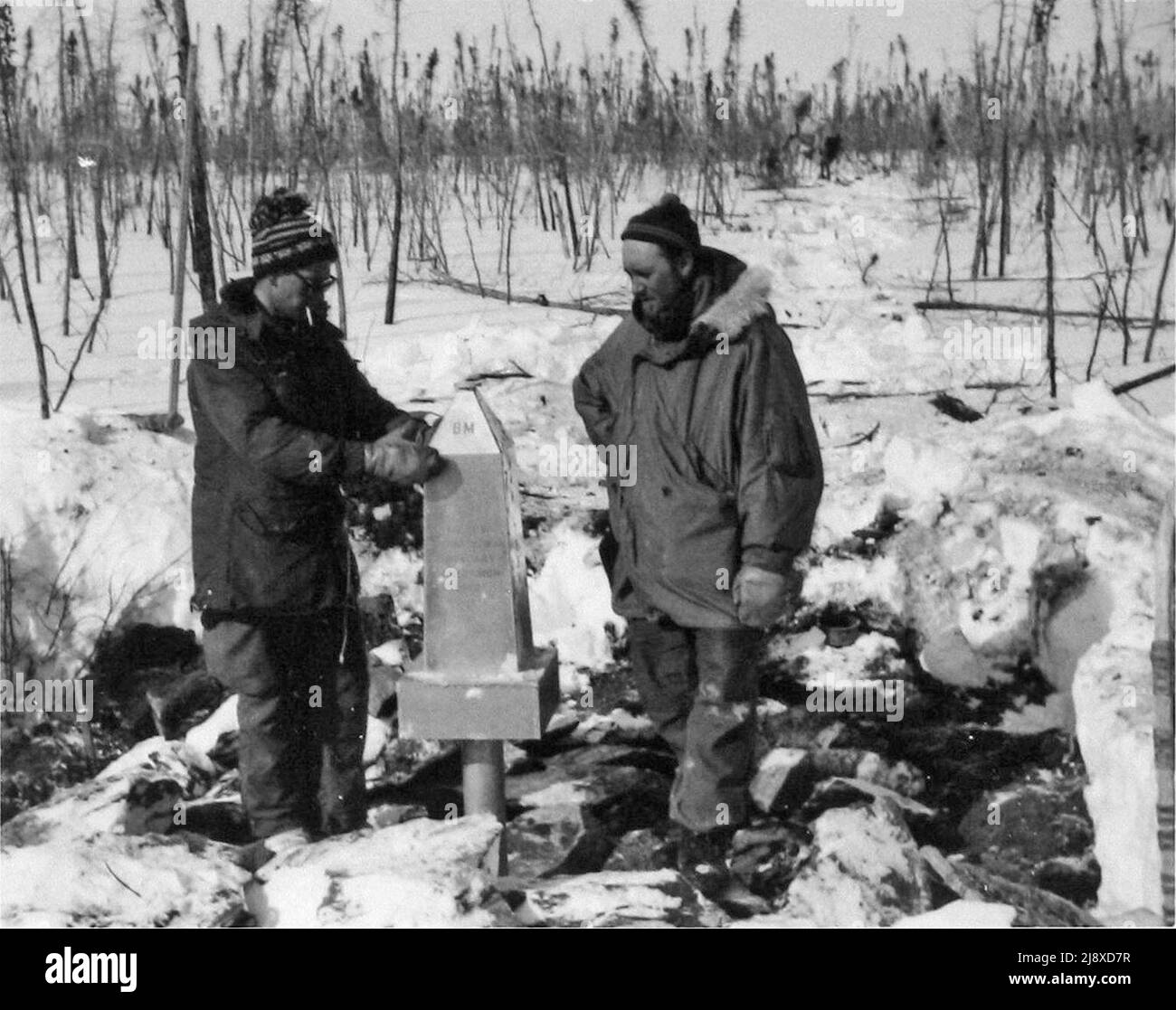 April 6,1962 - Installation of survey Monument #157 at the site that ...