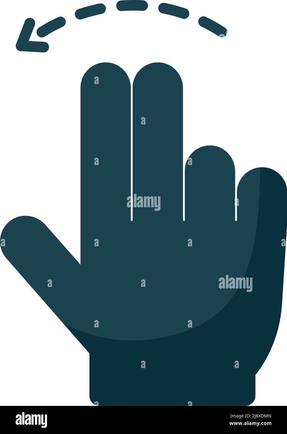 hand swipe left symbol Stock Vector Image & Art - Alamy