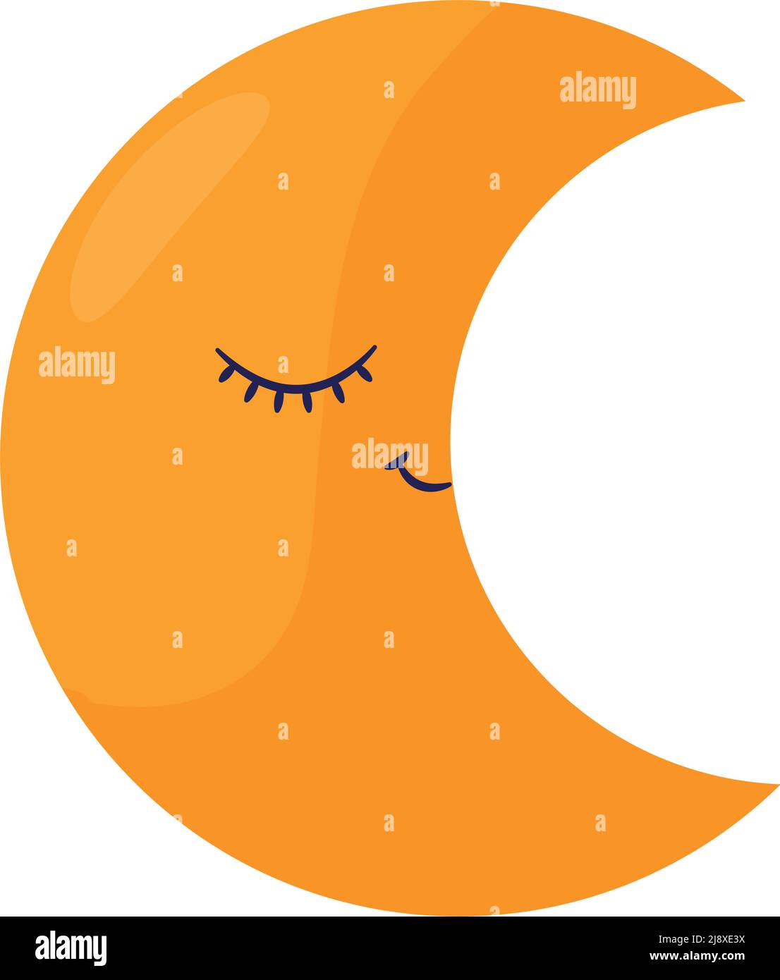 sleepy moon design Stock Vector Image & Art - Alamy