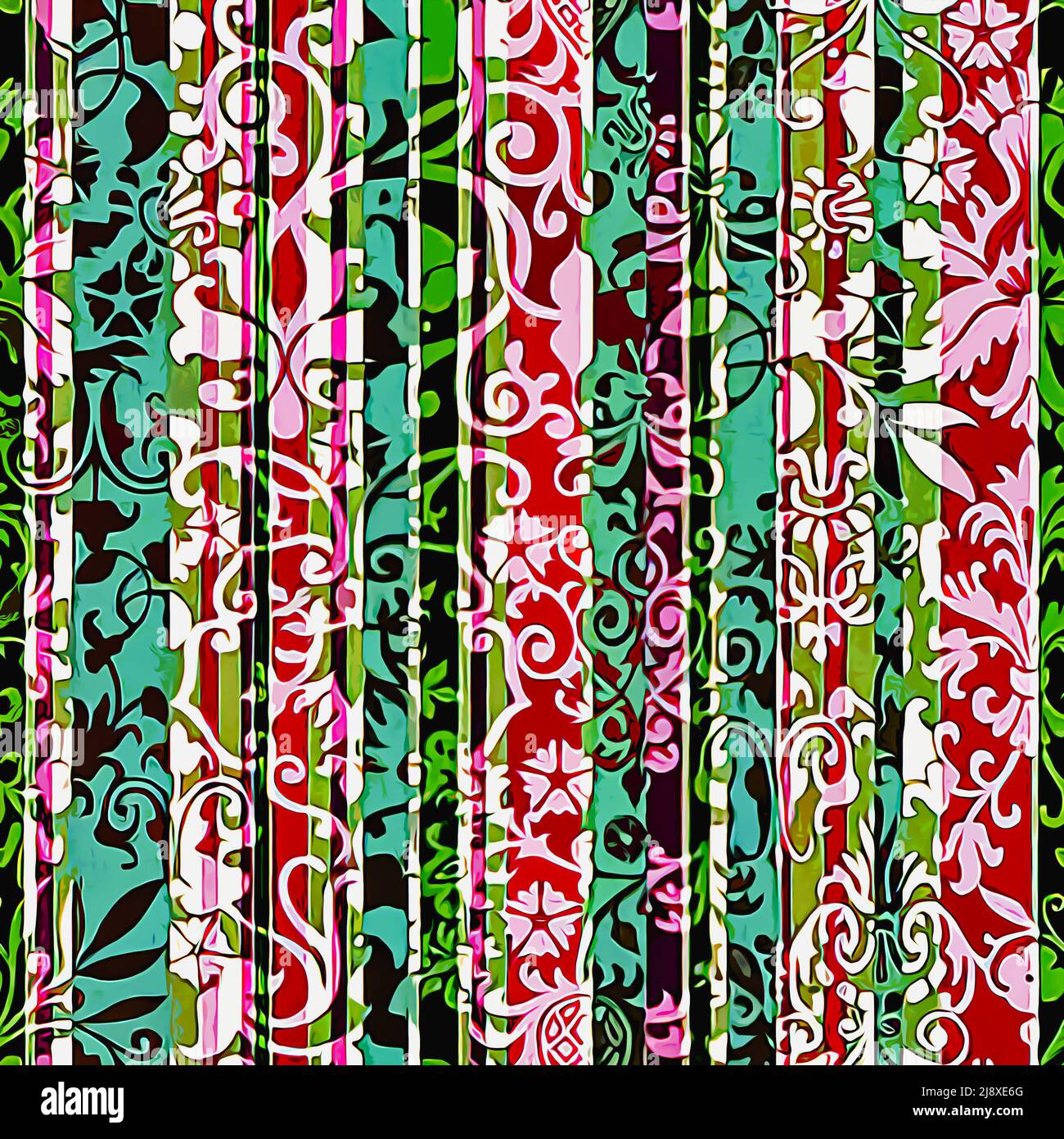 Textile and wallpaper patterns. A printable digital illustration work ...