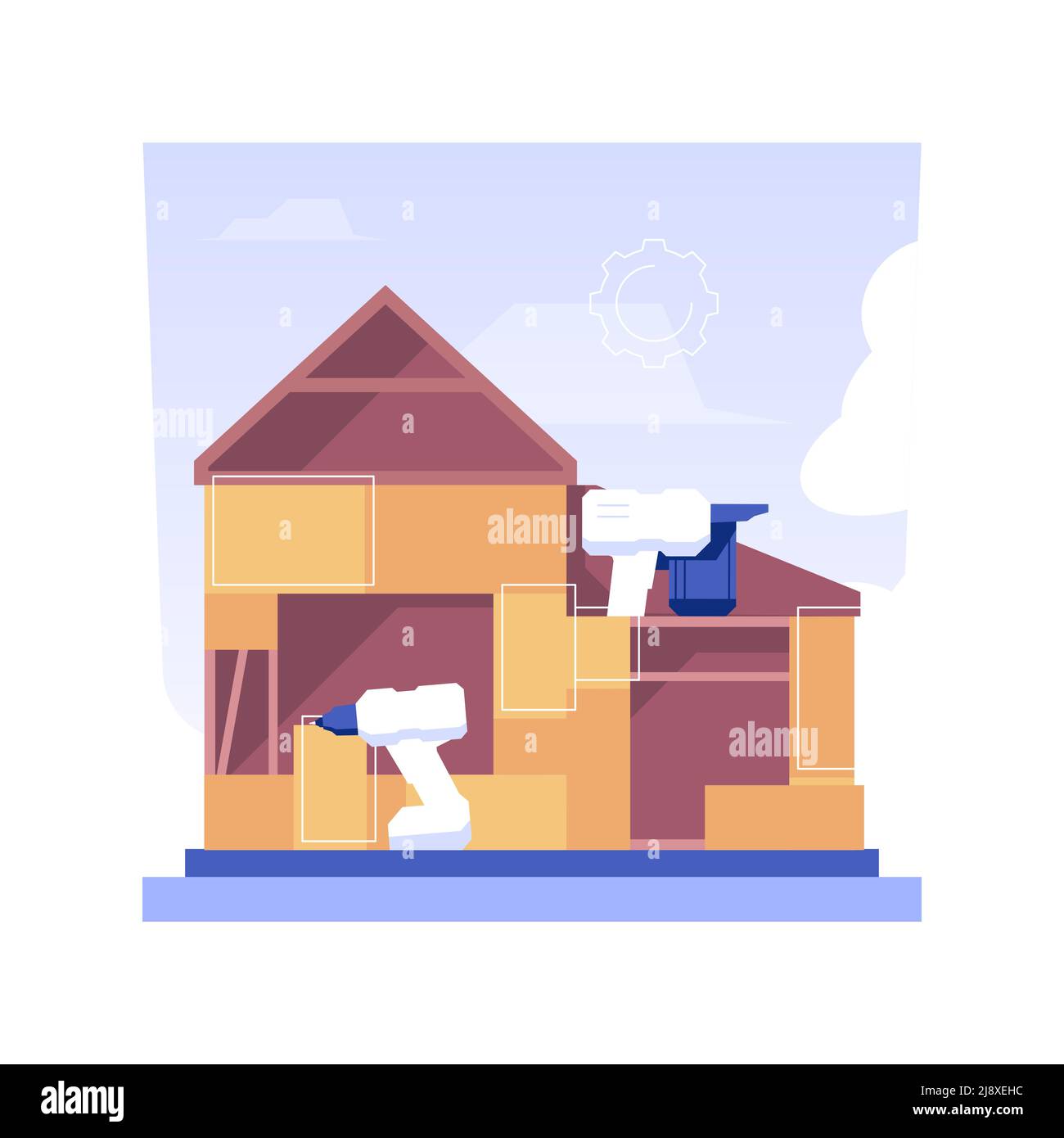 Summer construction works Stock Vector Images - Alamy