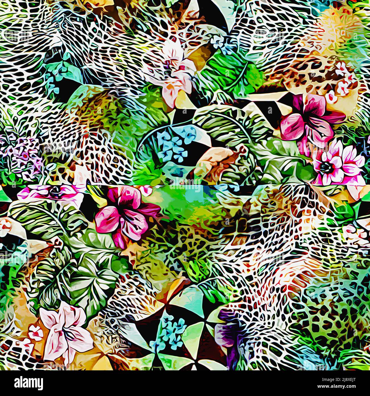 Textile and wallpaper patterns. A printable digital illustration work ...