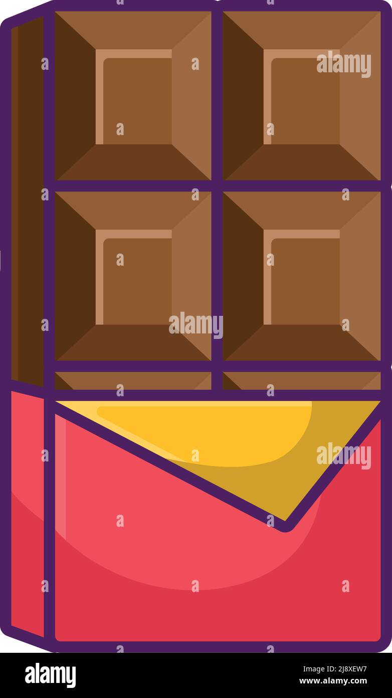 chocolate bar illustration Stock Vector Image & Art - Alamy