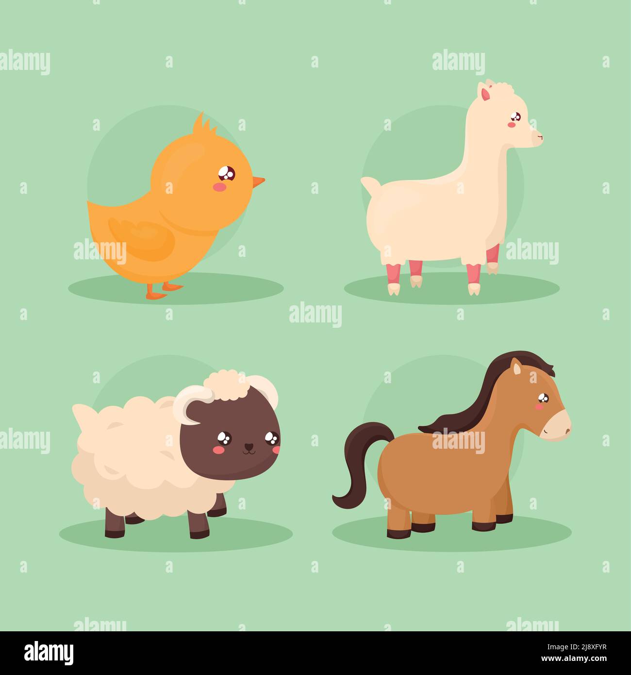 Four sheep Stock Vector Images - Alamy
