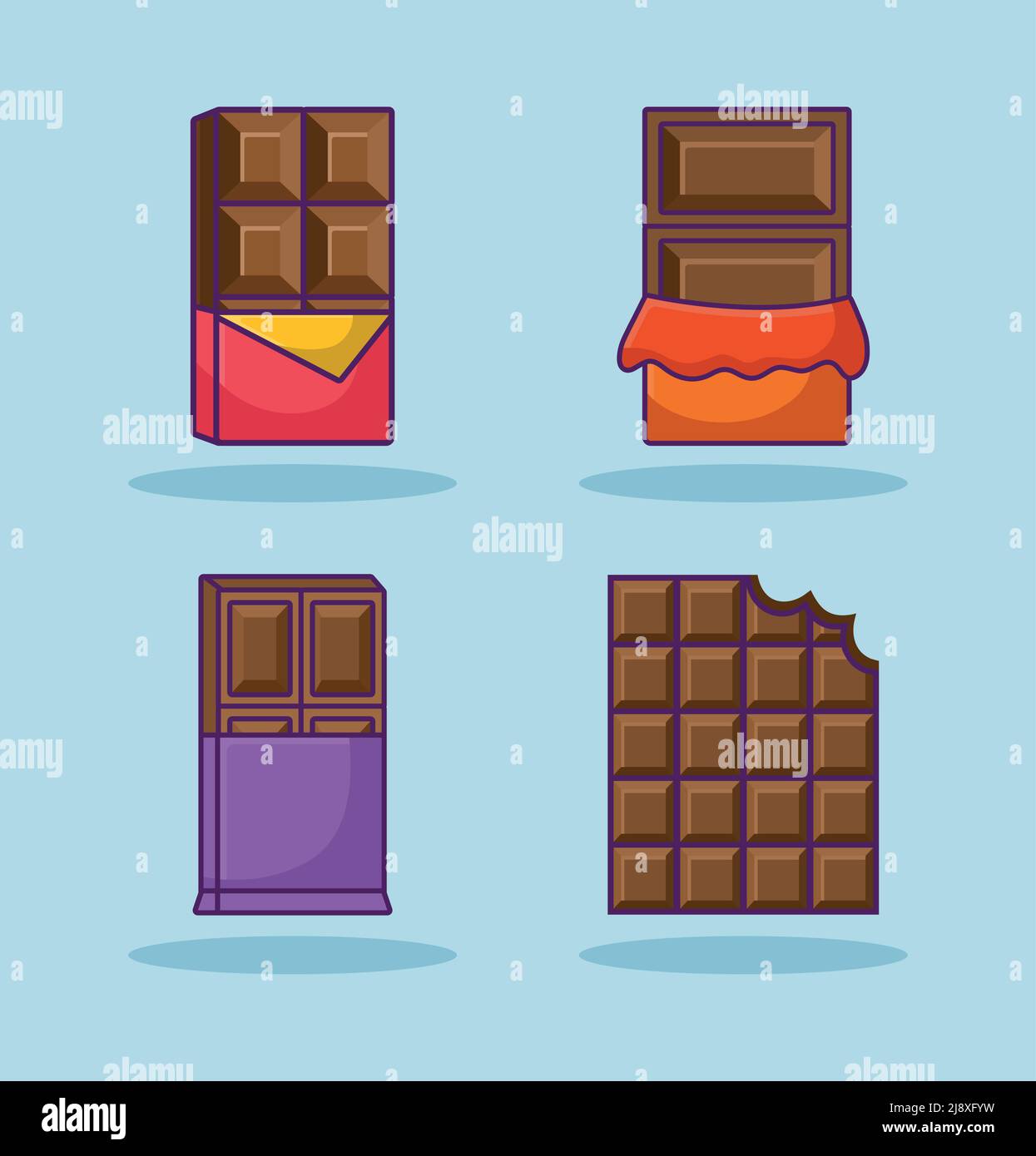 four chocolate bar Stock Vector Image & Art - Alamy