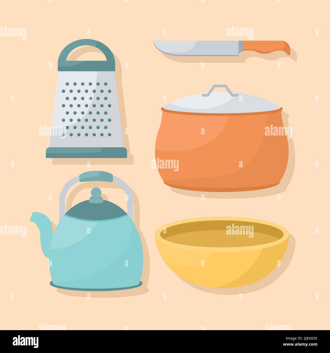 five kitchen tools Stock Vector Image & Art - Alamy