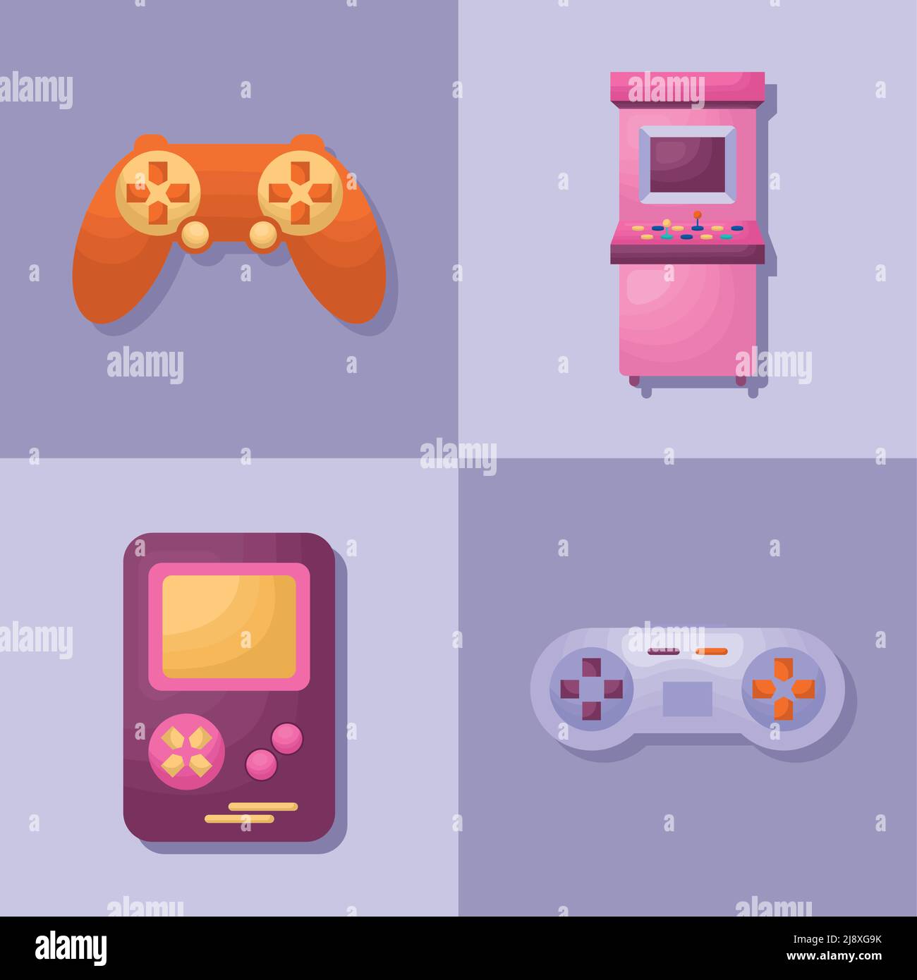 four video games items Stock Vector Image & Art - Alamy