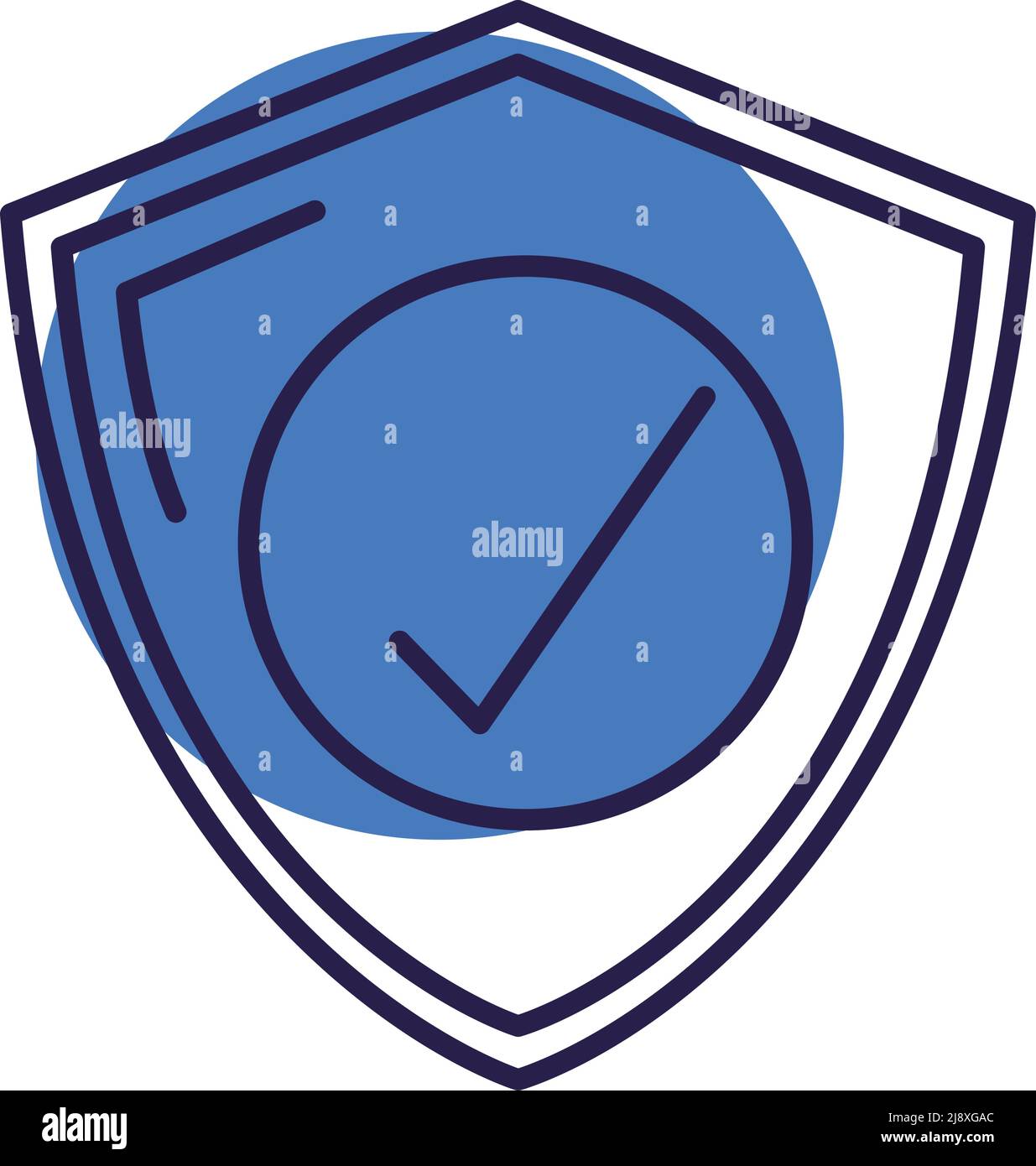 shield with check symbol Stock Vector Image & Art - Alamy