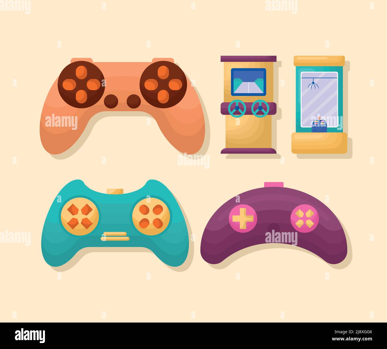 Old videogames arcade Stock Vector Images - Alamy