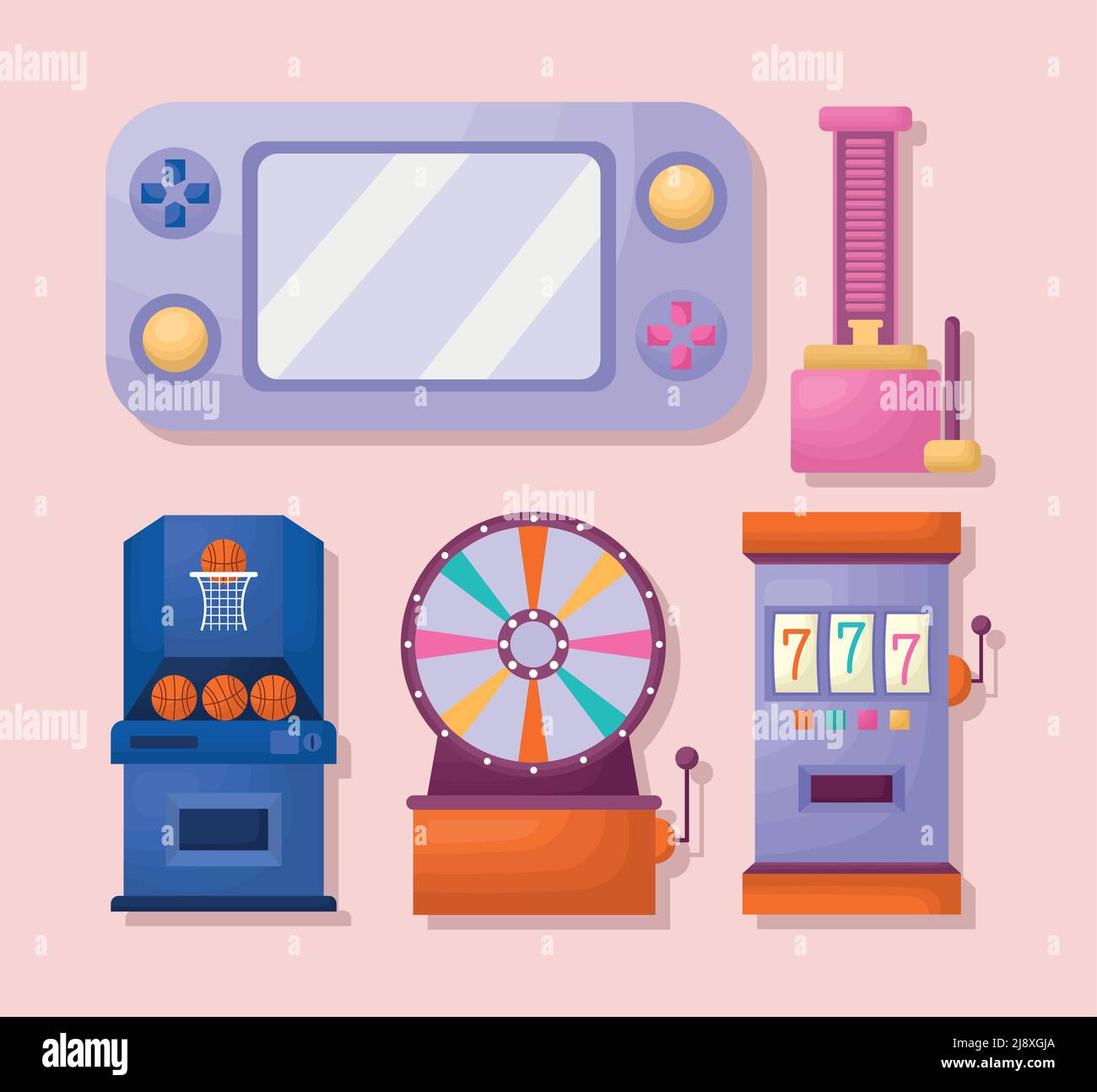 Retro games machine Stock Vector Images - Alamy