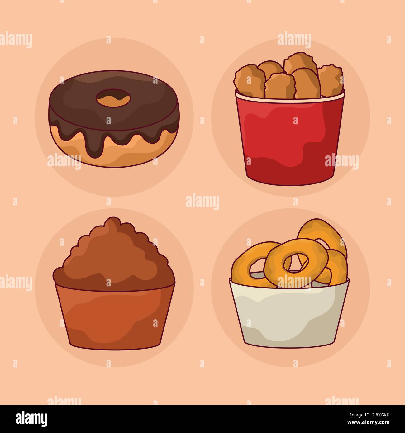 Baked food foods Stock Vector Images - Alamy