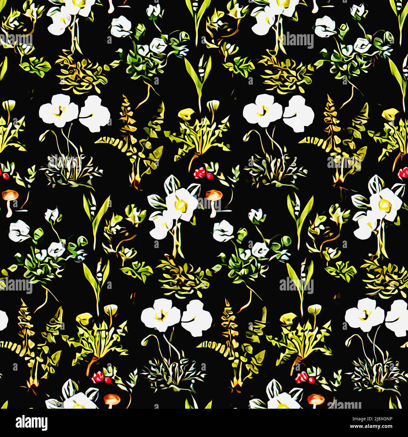 Textile and wallpaper patterns. A printable digital illustration work ...