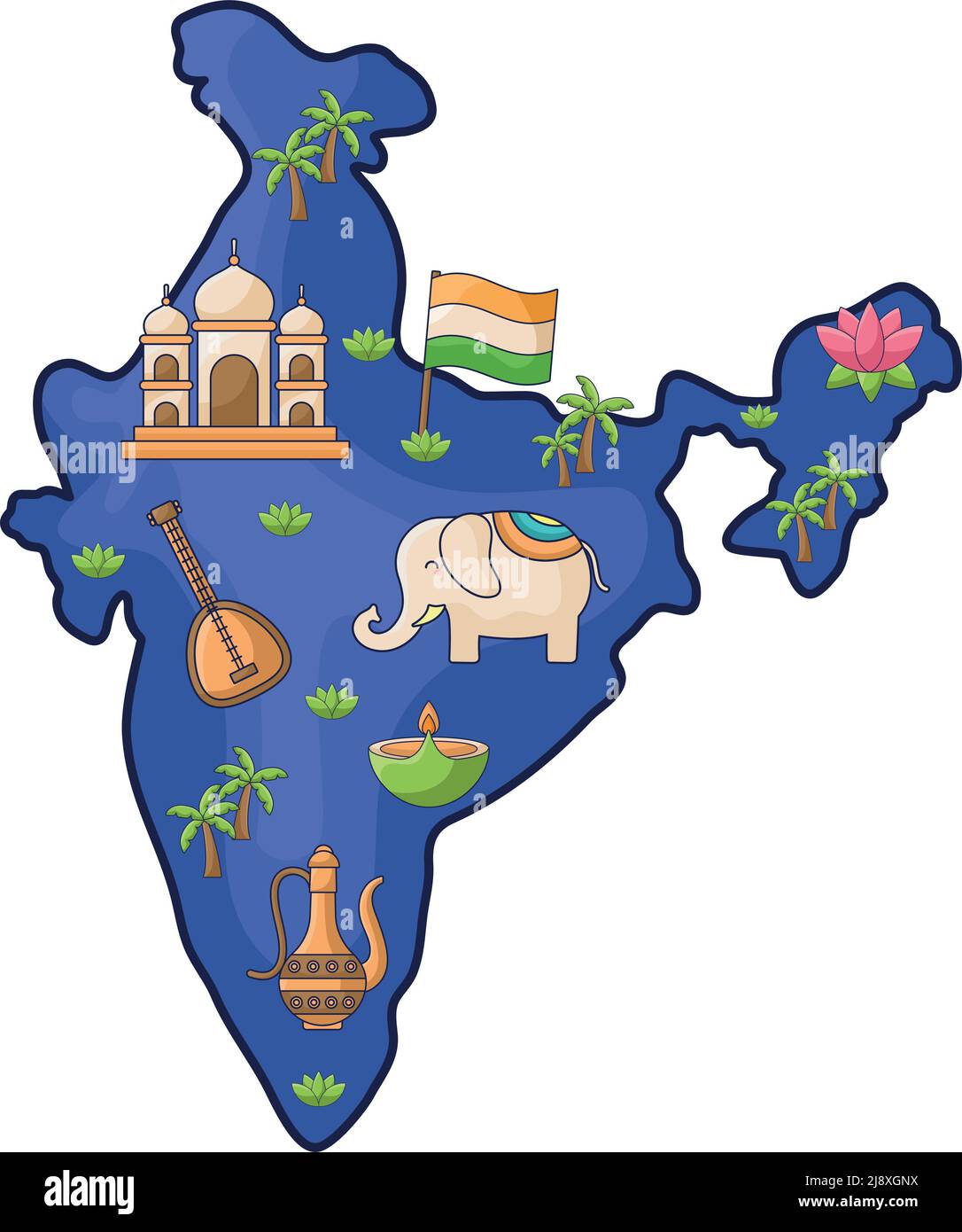 India ashoka map hi-res stock photography and images - Alamy
