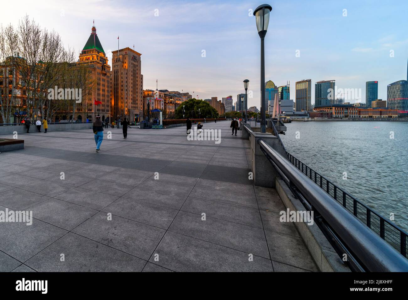 The Bund (Waitan), usually packed with thousands of visitors every day ...