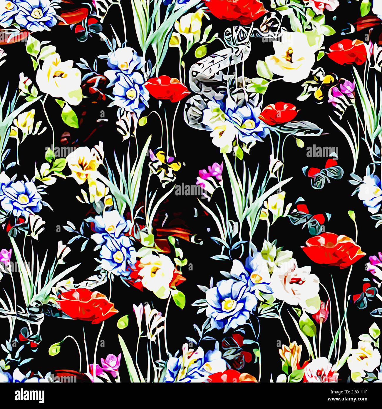 Textile and wallpaper patterns. A printable digital illustration work ...