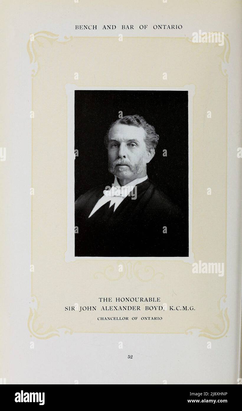 John Alexander Boyd, Canadian judge ca. 1905 Stock Photo - Alamy