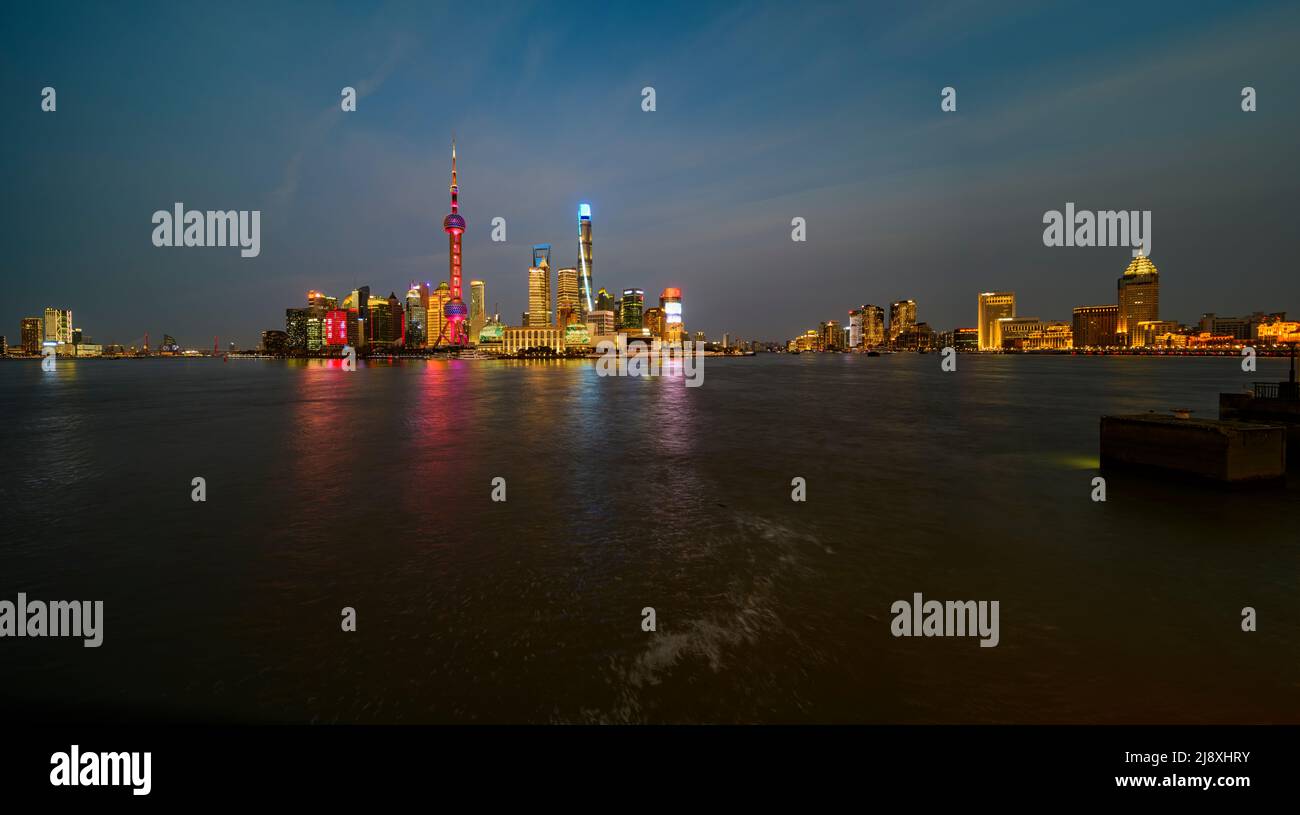 The Bund (Waitan), usually packed with thousands of visitors every day ...