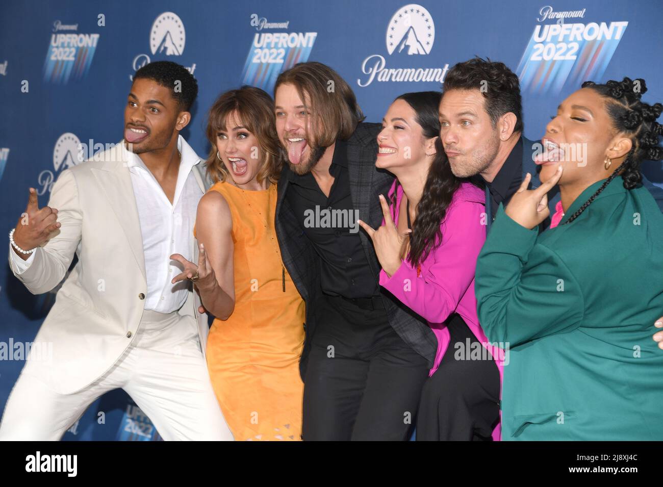 Cast members (L-R) Jordan Calloway, Diane Farr, Max Thierlot, Stephanie ...