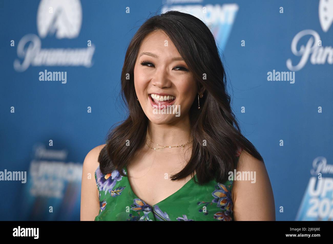 Nancy Chen attends the Paramount Upfront 2002 Post Party blue carpet in ...