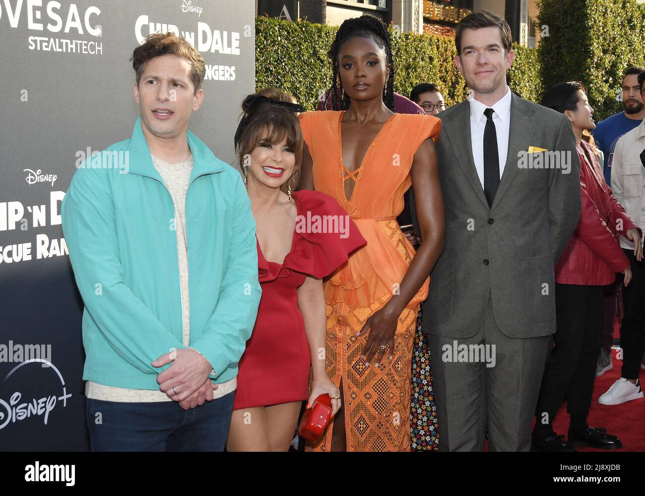 (L-R) Andy Samberg, Paula Abdul, Kiki Layne and John Mulaney at the ...