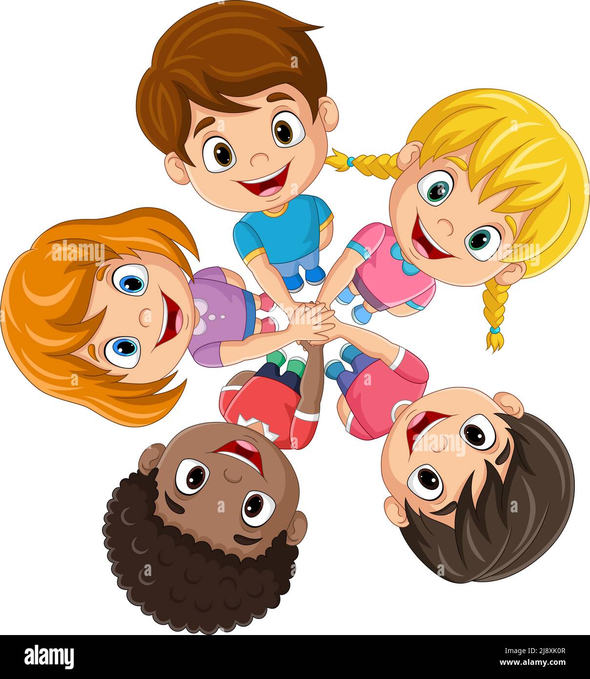 Cartoon children standing in a circle Stock Vector Image & Art - Alamy