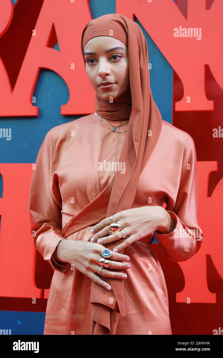 Madrid, Spain. 18th May, 2022. Hajar Brown attends the premiere of ...