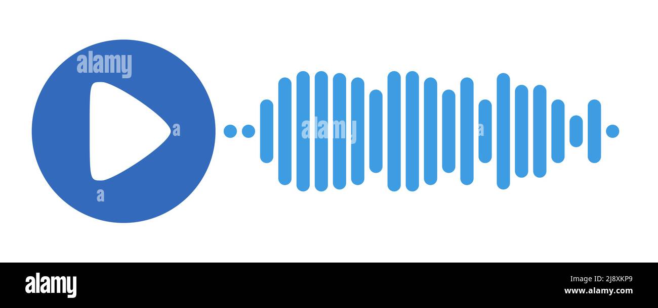 Recording of audio message template. UI element of audio record for ...
