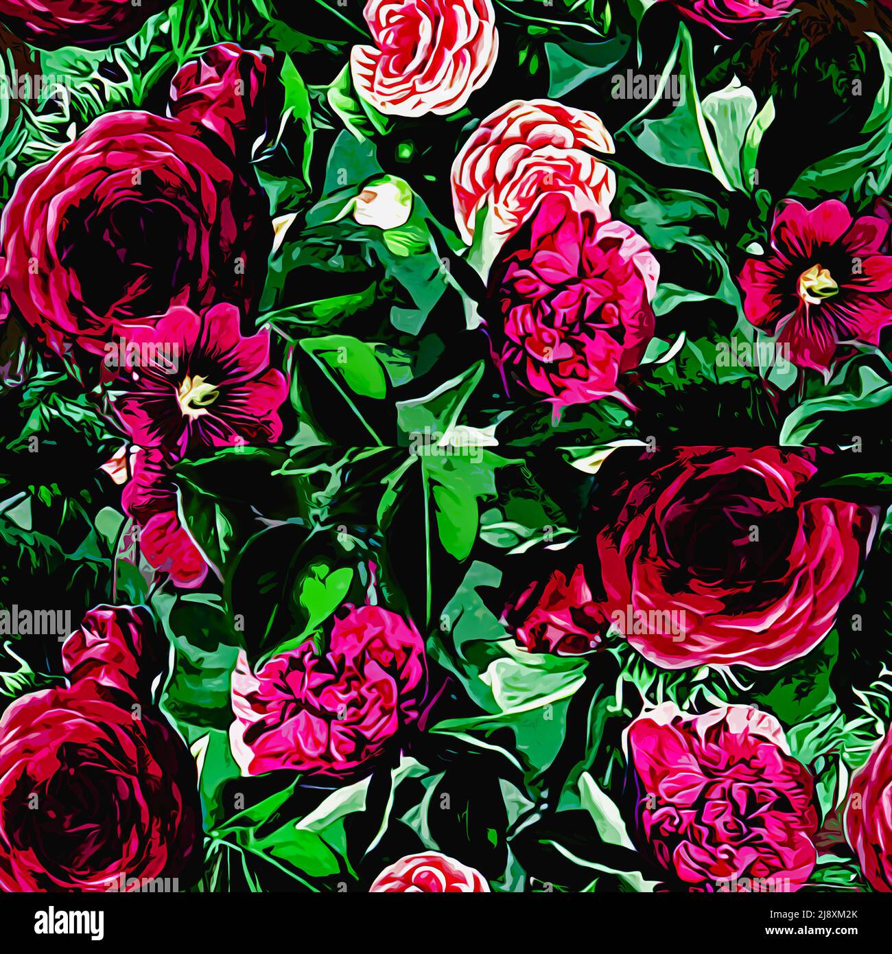 Textile and wallpaper patterns. A printable digital illustration work ...