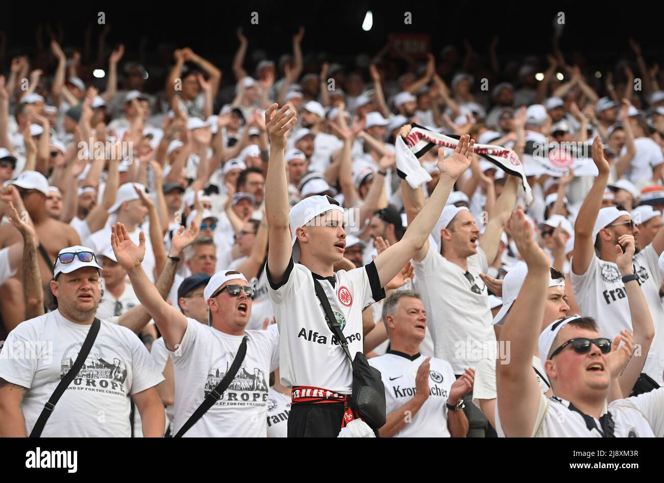 Seville, Spain. 18th May, 2022. Fans from F celebrate before the game ...