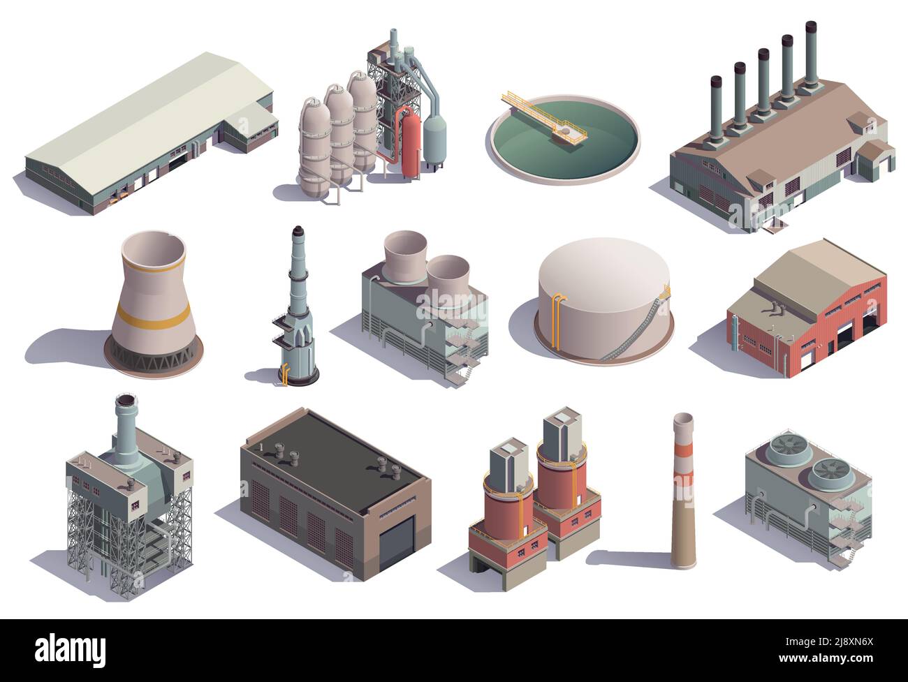 Factory industrial facilities buildings Cut Out Stock Images & Pictures ...