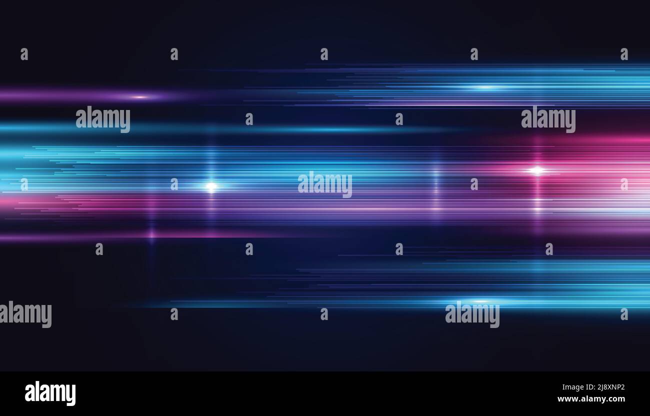 Modern abstract high-speed light effect. Abstract background with beams of light. Technology ...