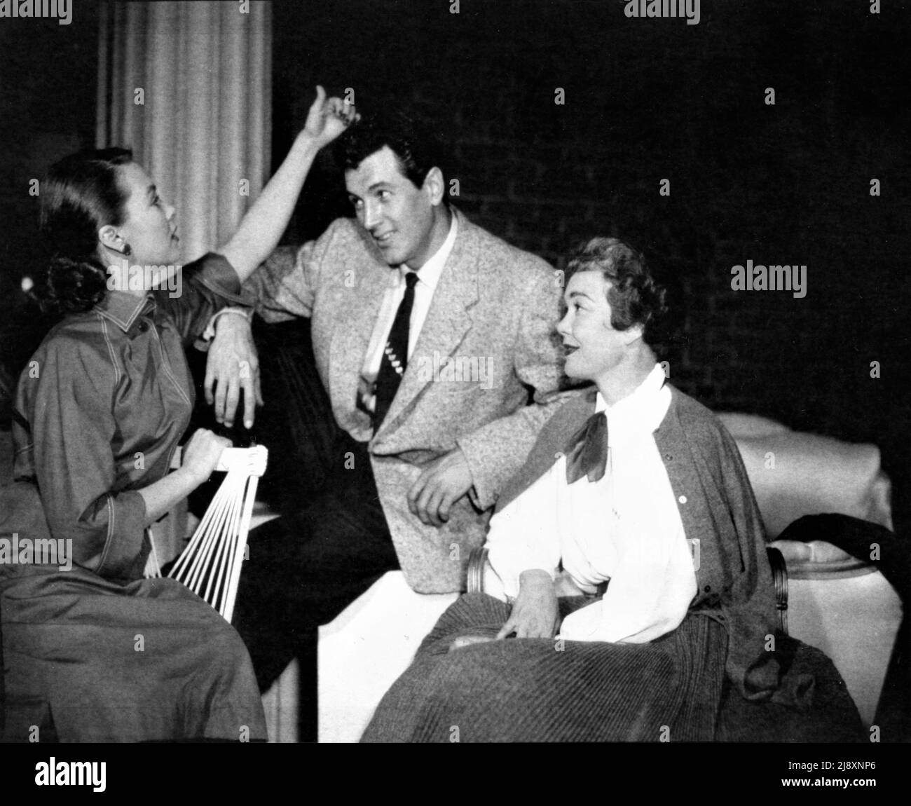 BARBARA RUSH ROCK HUDSON and JANE WYMAN candid in New York at time of ...