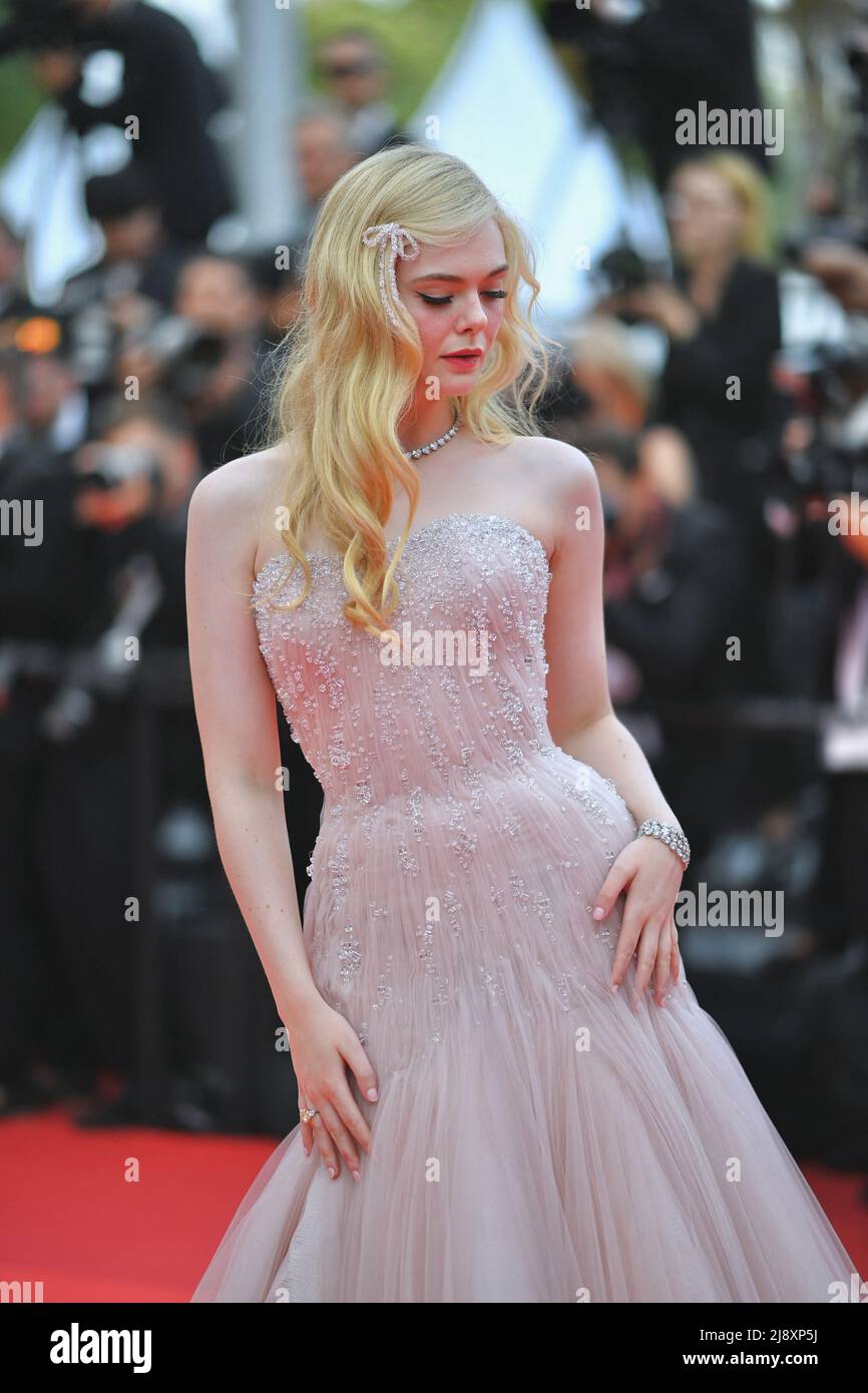 Elle Fanning arriving for the screening of Top Gun: Maverick as part of ...