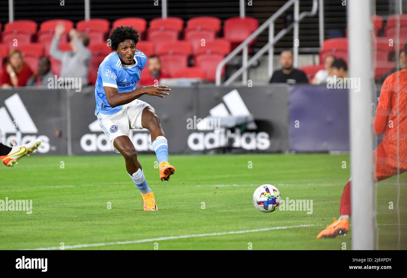 WASHINGTON, DC - MAY 18: New York City FC forward Talles Magno (43 ...