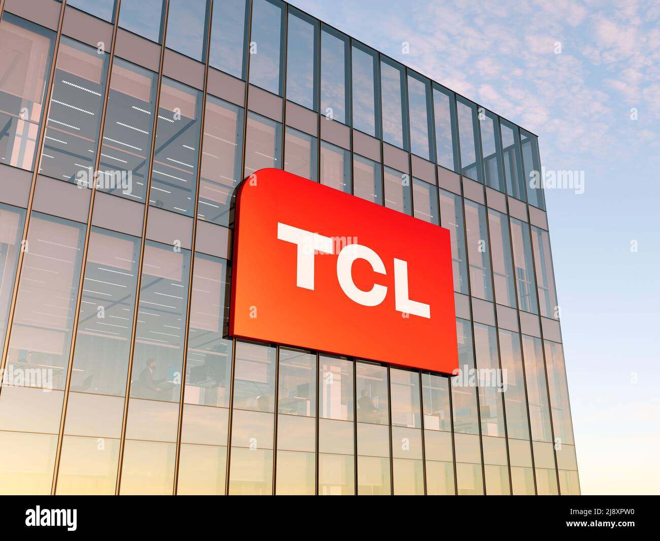 Huizhou, China. May 2, 2022. Editorial Use Only, 3D CGI. TCL Technology Signage Logo on Top of ...
