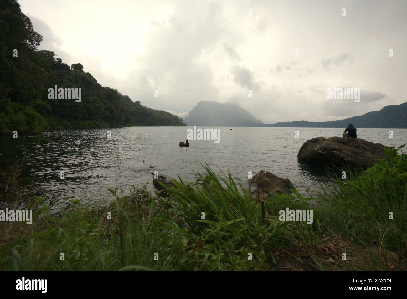 A view of Gunung Tujuh lake in Kerinci Seblat National Park, Indonesia ...