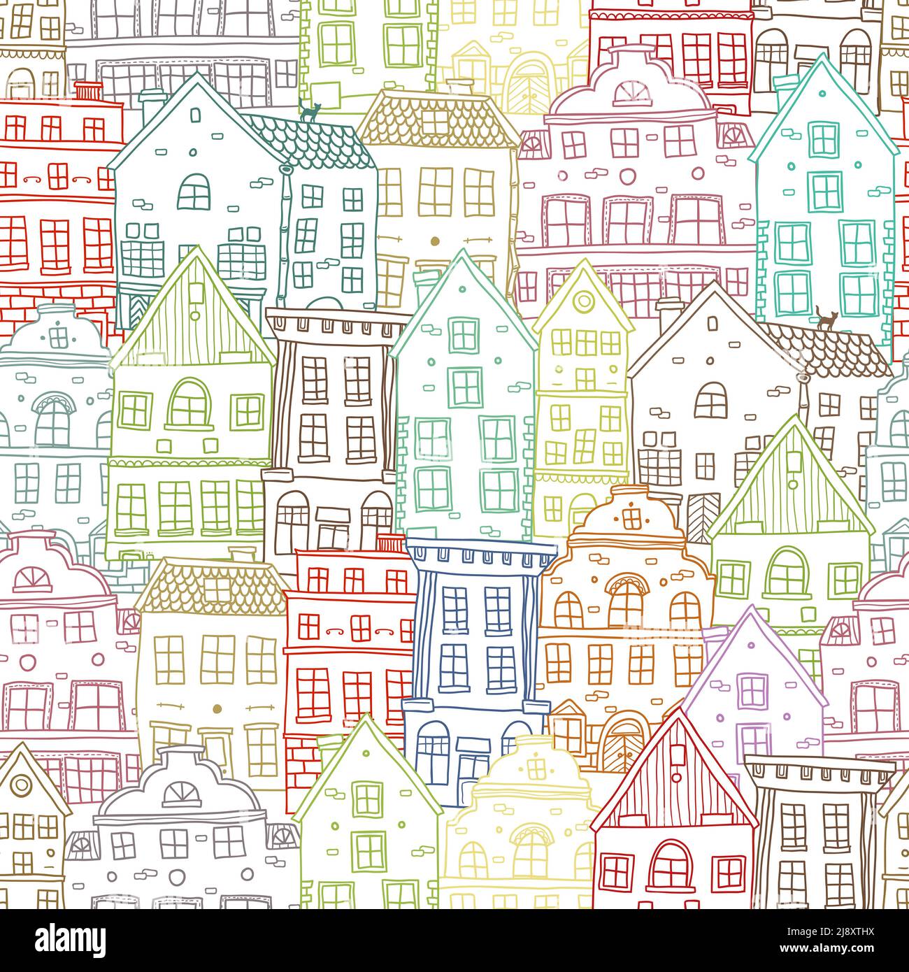 Urban residential architecture close Stock Vector Images - Alamy