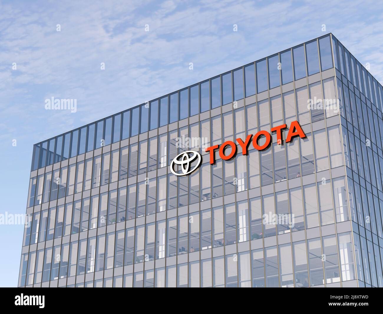 Toyota, Aichi, Japan. May 2, 2022. Editorial Use Only, 3D CGI. Toyota ...