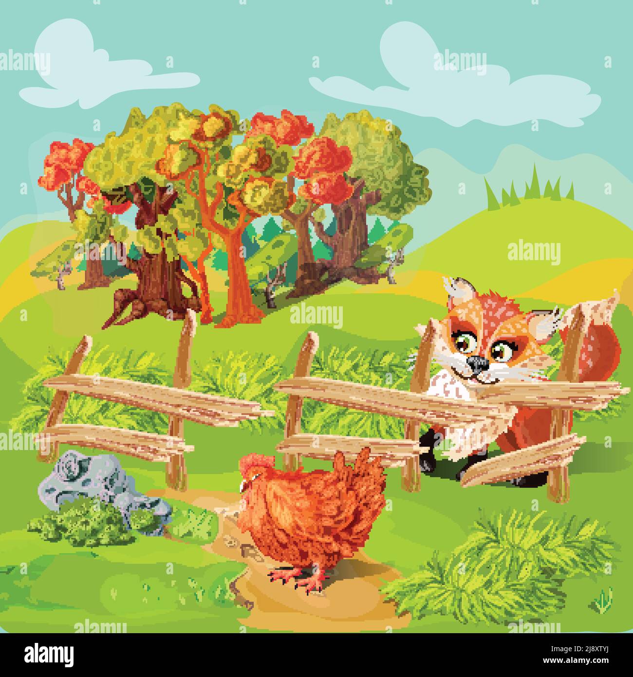 Fox hill farm Stock Vector Images - Alamy