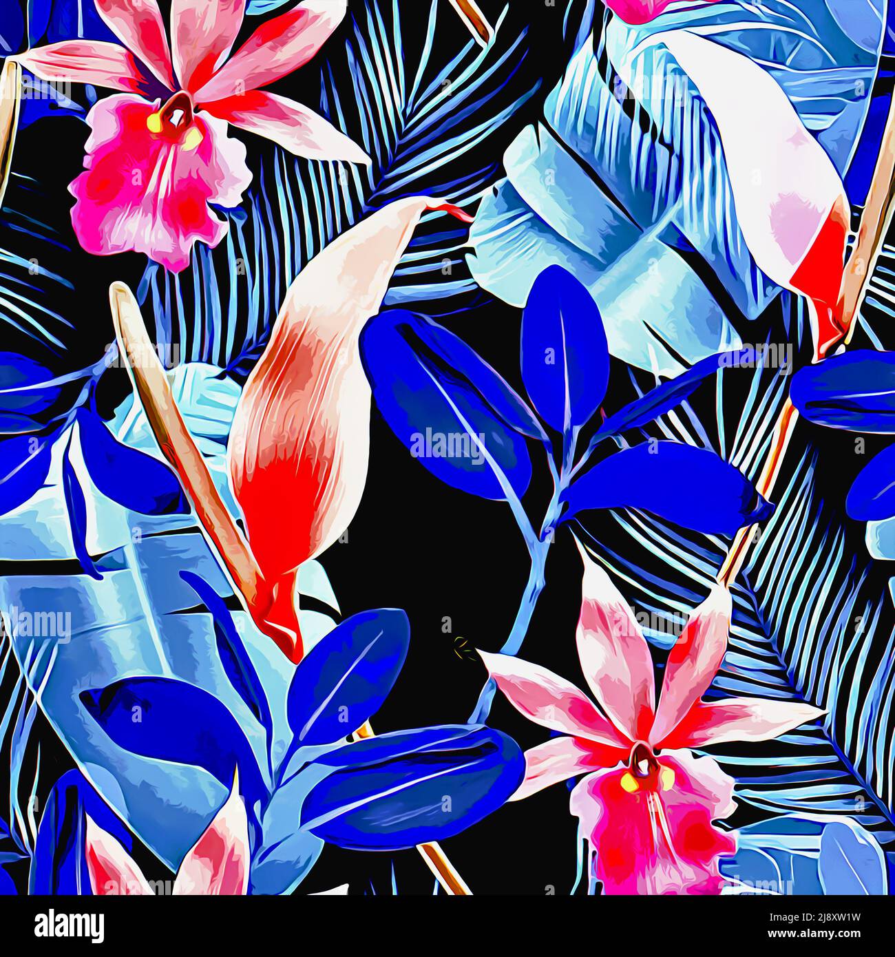 Textile and wallpaper patterns. A printable digital illustration work ...