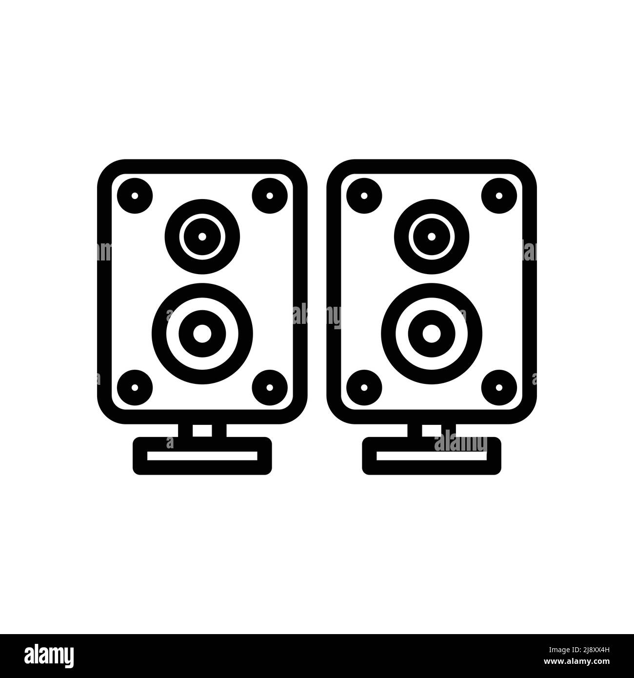 Sound box vector icon. music, audio. line icon style. Simple design ...